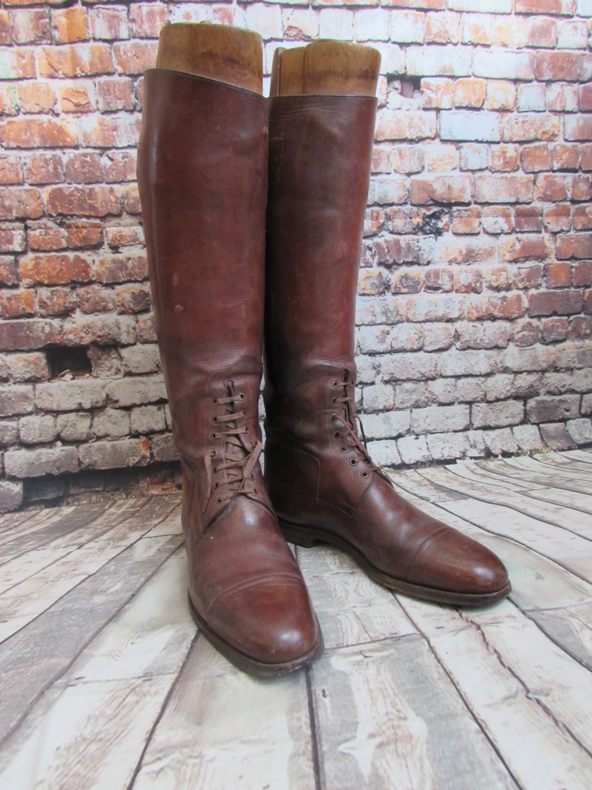 British cavalry officer WW1 field pattern boots and trees - Antiqurio ...