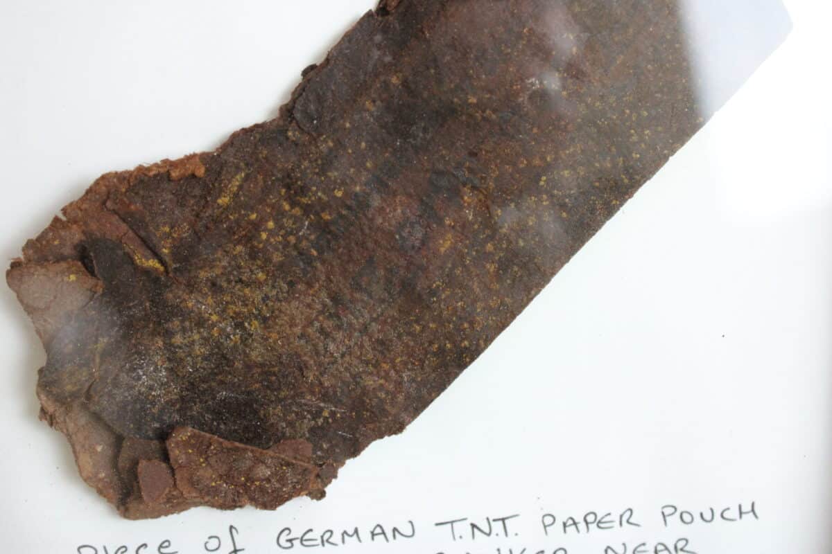 German Bunker Find , ( piece of TNT paper pouch) - Antiqurio Military ...