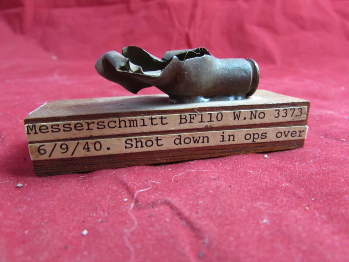 Messerschmitt Bf 110 Bullet Case mounted 1940 - Antiqurio Military Antiques