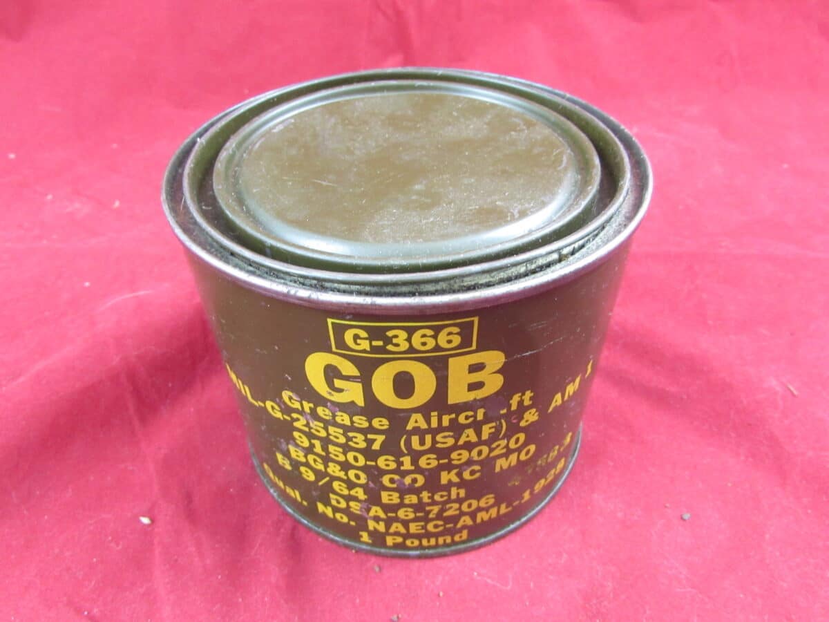 G-366 Aircraft Grease, GOB, 1966, Vietnam - Antiqurio Military Antiques