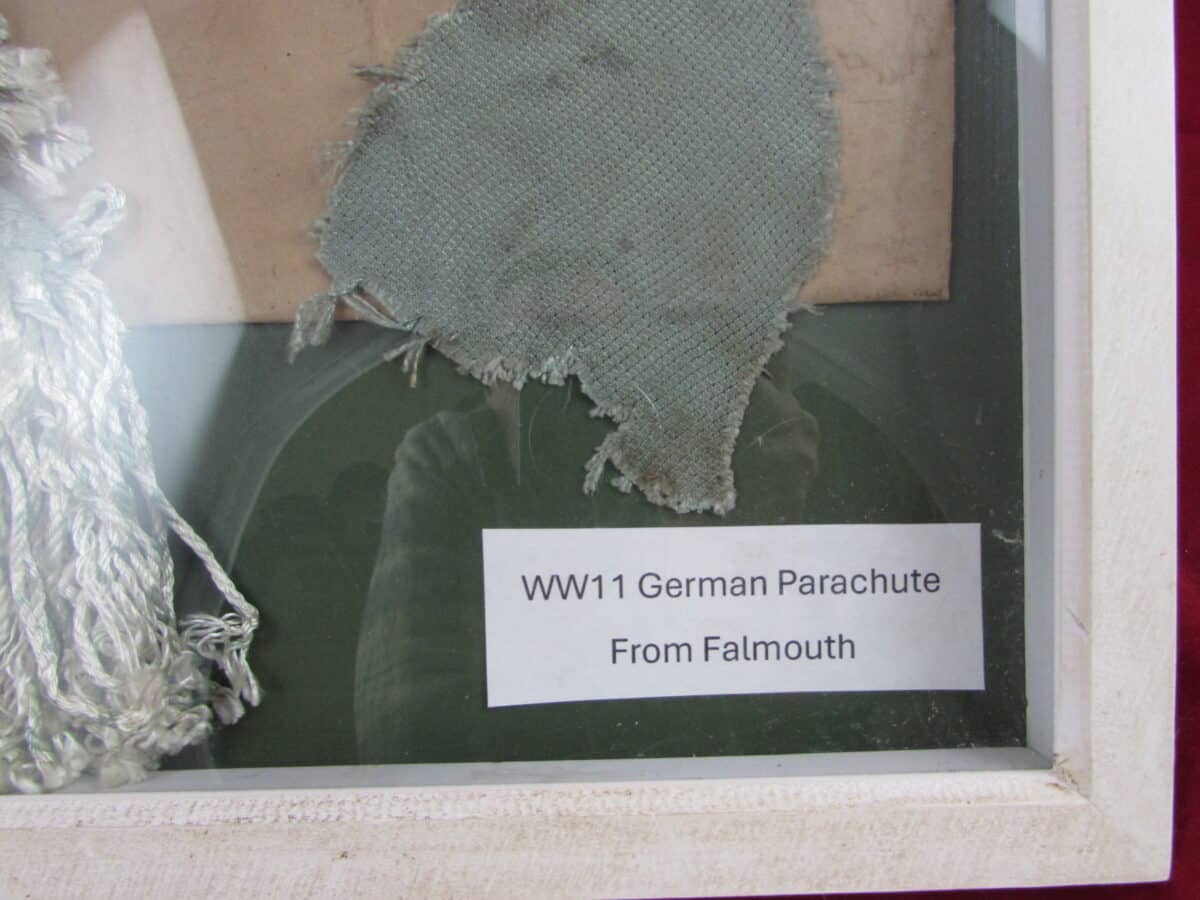 WW2 German Parachute Mine Fabric and Cord - Antiqurio Military Antiques