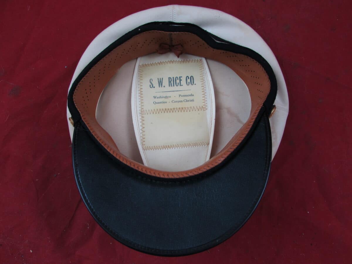 WW2 US Navy Officers Tan Peaked Cap ( Commander) - Antiqurio Military ...