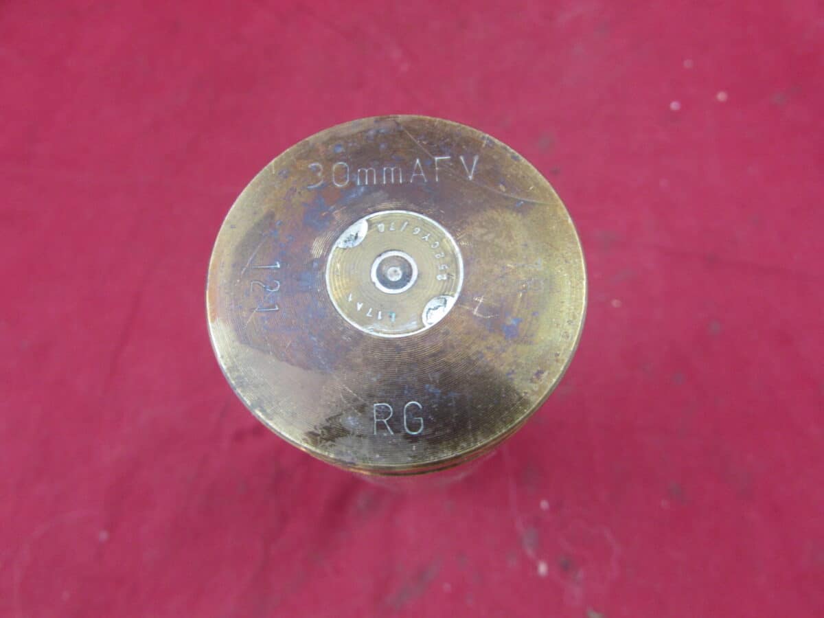 30mm AFV Brass Shell Case - Antiqurio Military Antiques