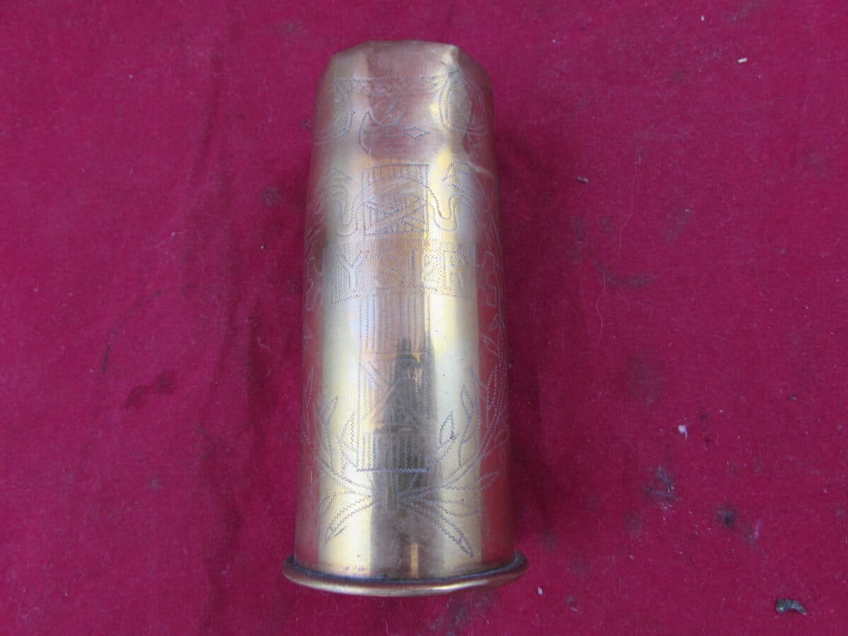 French 37mm Brass Cartridge Case 37-85 PD.Ps 9/10/14 Pinchart Denys ...