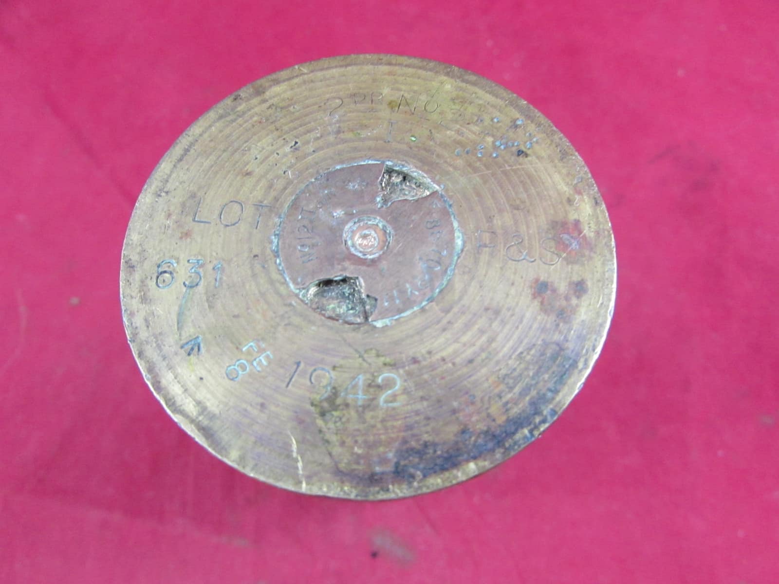 British 1942 Dated 2 Pounder Shell Case - Antiqurio Military Antiques