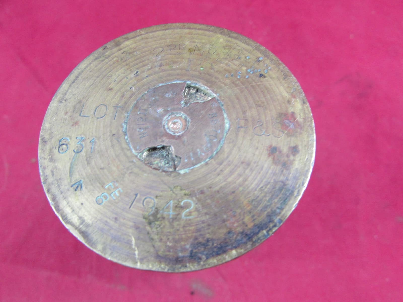 British 1942 Dated 2 Pounder Shell Case - Antiqurio Military Antiques