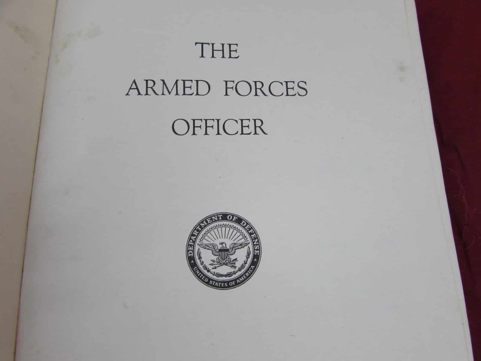 The Armed Forces Officer USA Book 1950 - Antiqurio Military Antiques