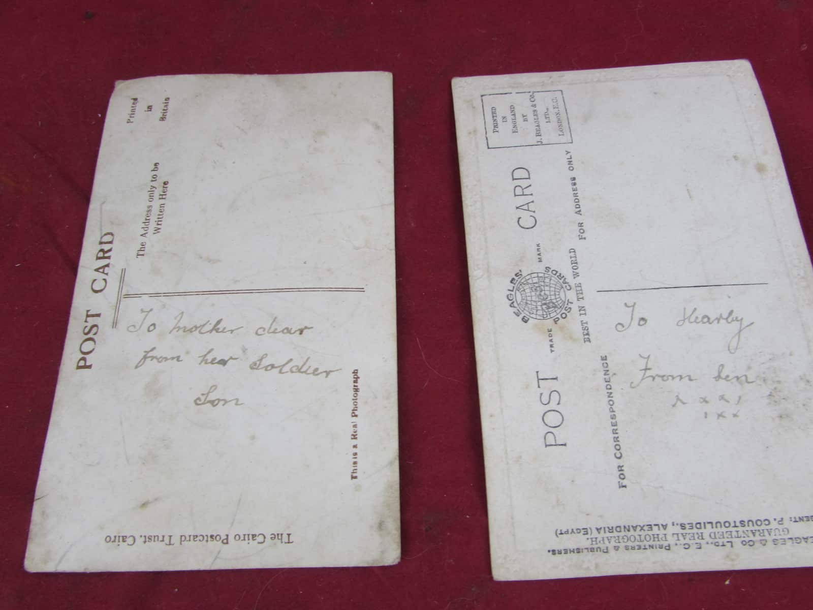 WW1 Pair of Postcards showing a British Army Soldier - Antiqurio ...