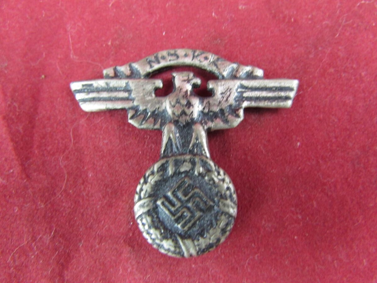 Original WW2 German NSKK Eagle Cap Badge, RZM - Antiqurio Military Antiques