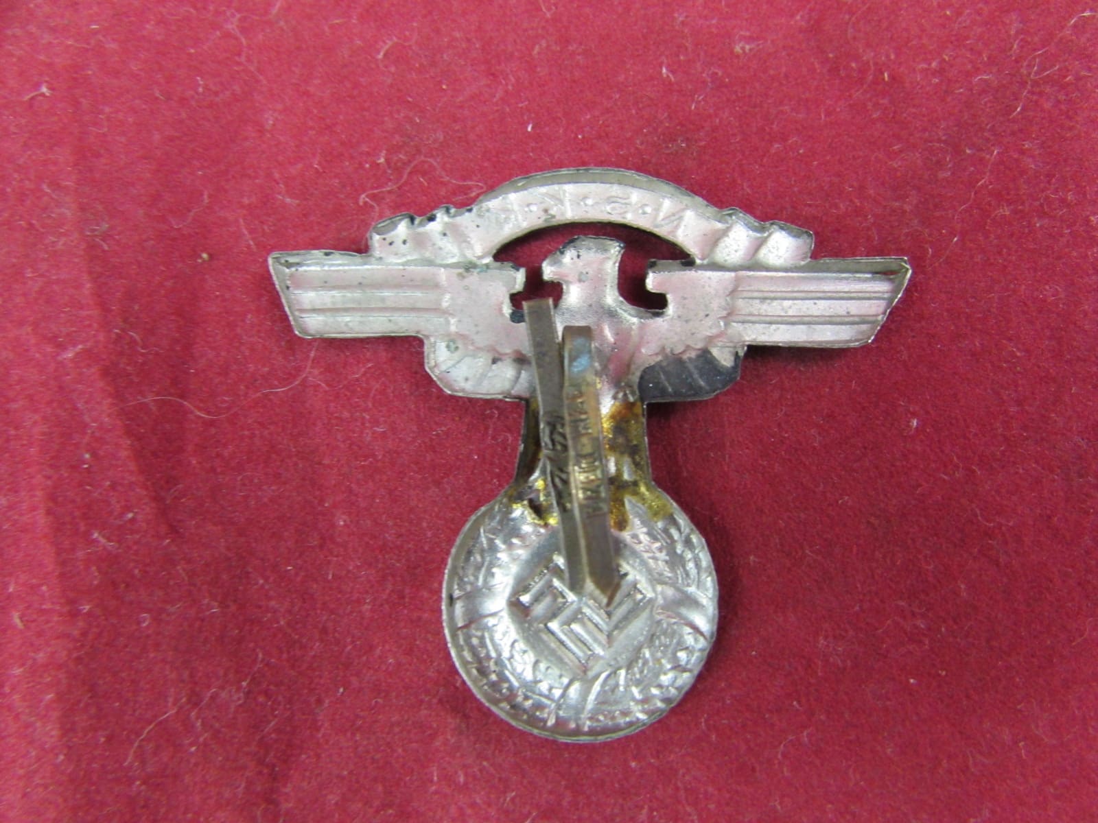 Original WW2 German NSKK Eagle Cap Badge, RZM - Antiqurio Military Antiques