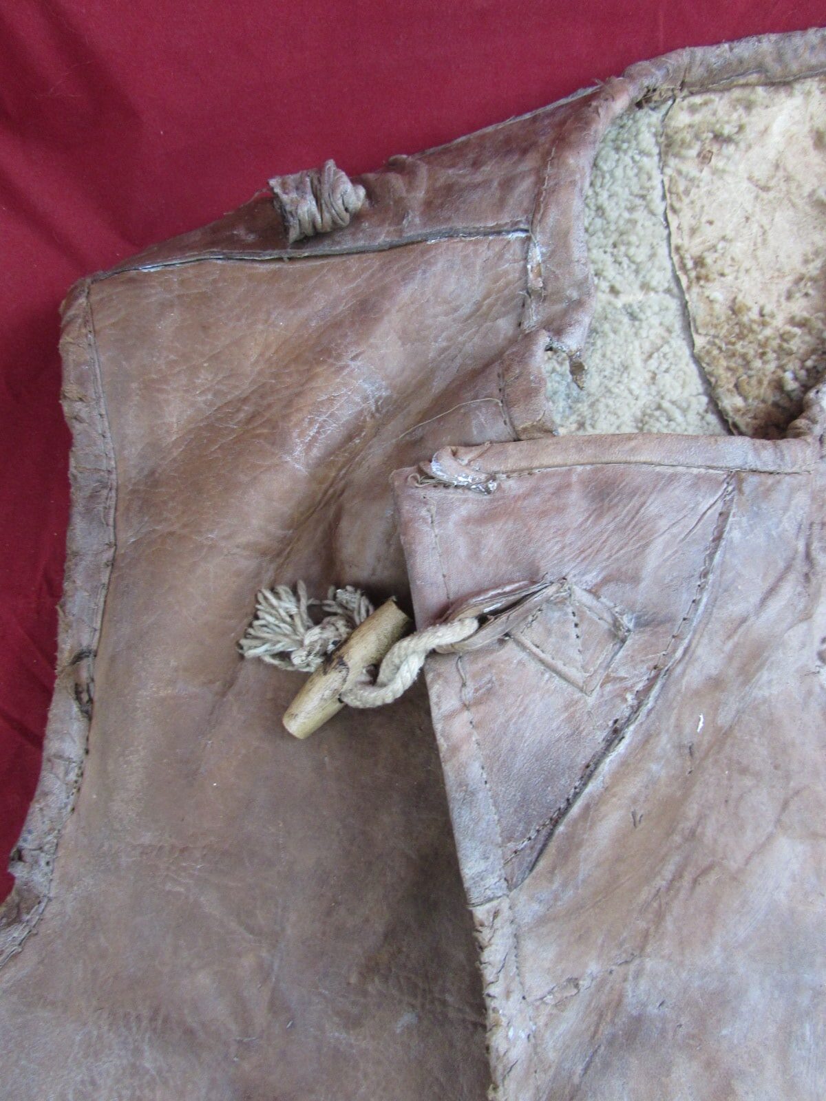 WW1 Original RFC RAF Sheepskin Lined Leather Jerkin - Antiqurio ...