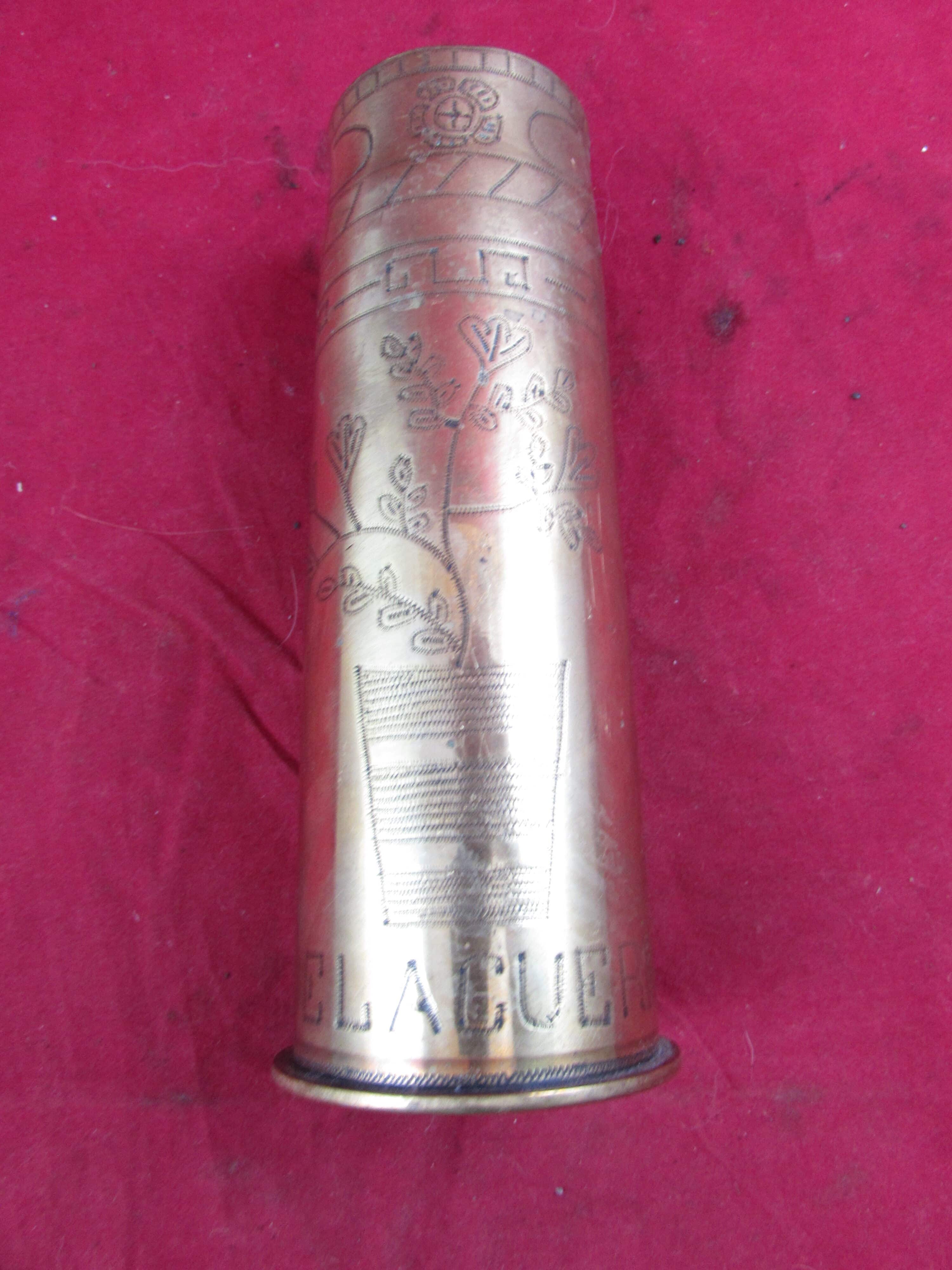 WW1 German Fahrpanzer 53mm Gruson shellcase - Antiqurio Military Antiques
